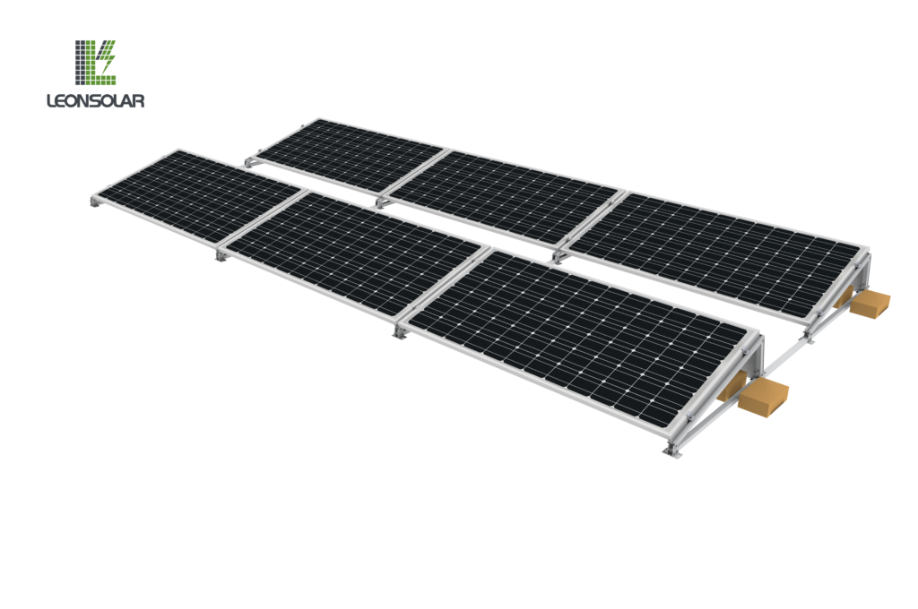 Roof square tube ballast photovoltaic support system